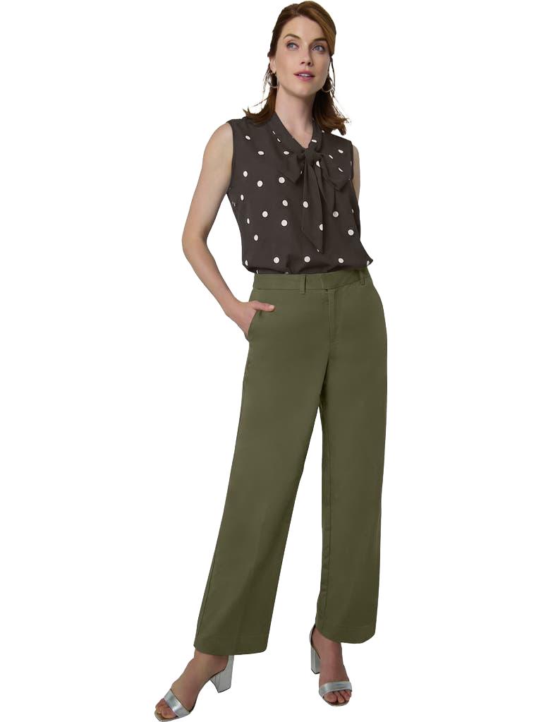 JESSICA LONDON Jessica London Stretch Poplin Wide Leg Trouser